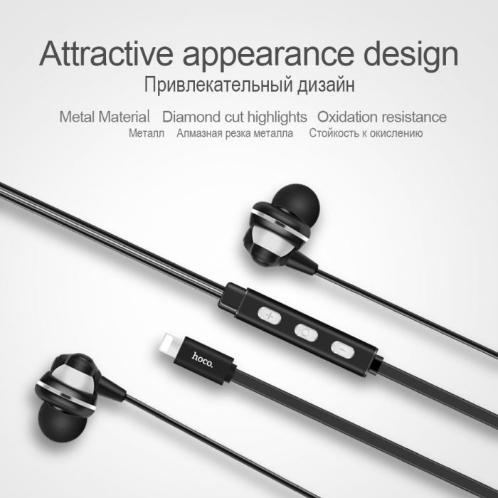 HOCO L1 Hi-Fi Wired Sports Headphones for 8pin Interface Connection ...