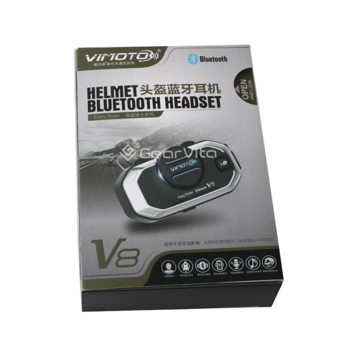 Vimoto V8 Motorcycle Helmet Bluetooth Intercom Headset | GearVita